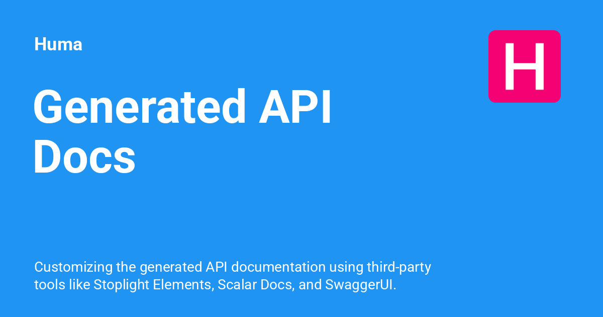 Generated Api Docs Huma
