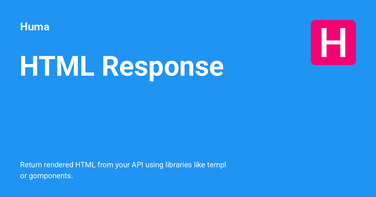 HTML Response - Huma